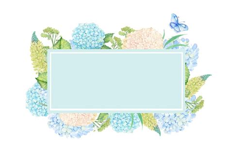 Иллюстрации и рамочки с гортензией В прикрепленном архиве все картинки для распечатки в отличном