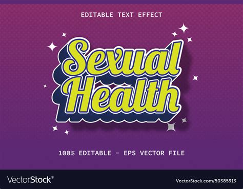 Sexual Health With Modern Emboss Style Editable Vector Image