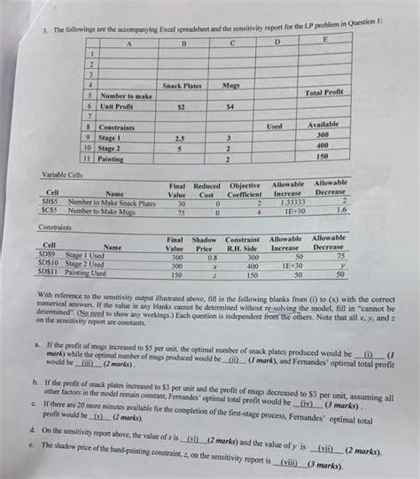 solved 3 the followings are the accompanying excel