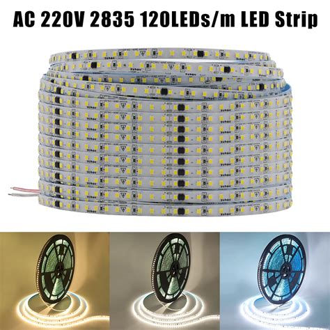 Led 10m 50m Ac 220v 2835 120leds M 3000k