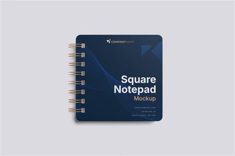 Square Notepad Mockups Product Mockups Ft Notepad And Minibook Envato