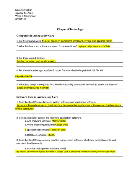 Week 3 Assignment Worksheet Finished January 18 2024 Week 3 Assignment Gmoa Chapter 6
