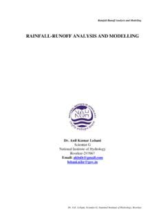 RAINFALL RUNOFF ANALYSIS AND MODELLING Rainfall Runoff Analysis And Modelling Pdf PDF PRO