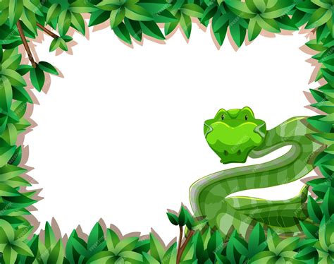 Рамка змея в природе | Бесплатно векторы