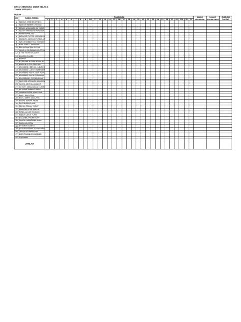 format data tabungan kelas 1 pdf