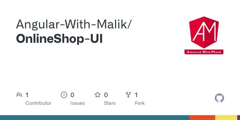 GitHub Angular With Malik OnlineShop UI