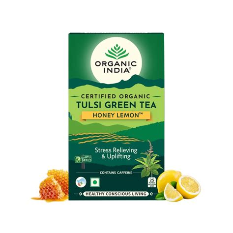 Organic India Tulsi Honey Lemon Green Tea Bags Price Buy Online At