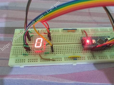 interfacing 7 segment display with arduino nano