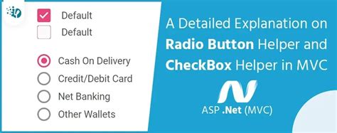 A Detailed Explanation On Radio Button Helper And Checkbox Helper In Mvc