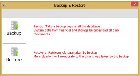 Backup And Restoring The Data And Reports Generating Download