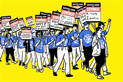 Op Comic Funny Business At The Writers Strike Picket Line Los