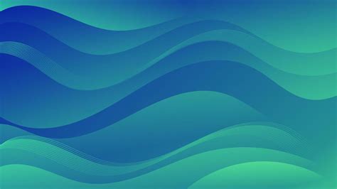 Abstract Green Blue Background With Wavy Shapes Flowing And Curvy Shapes This Asset Is