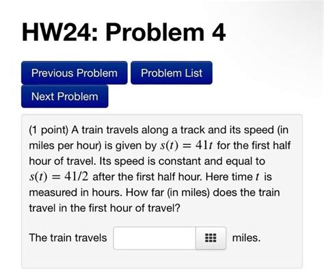 Solved Hw24 Problem 4 Previous Problem Problem List Next