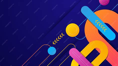 Premium Vector Modern Colorful Abstract Background With Geometric Shapes Lines And Waves