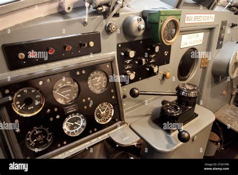 Driving Position Of Preserved British Rail Class 55 Deltic Diesel