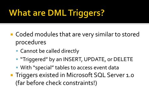 Ppt How To Write A Dml Trigger Powerpoint Presentation Free Download