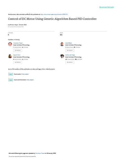 control of dc motor using genetic algorithm based pid controller download free pdf electric