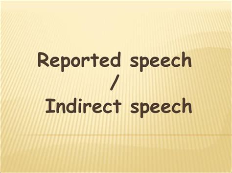 Direct And Indirect Speech Pptx