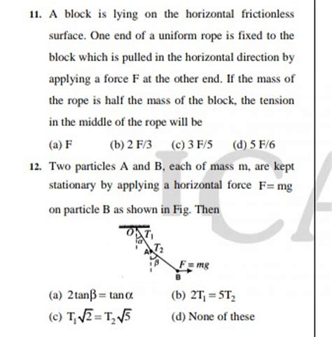Two Particles A And B Each Of Mass M Are Kept Stationary By Applying A