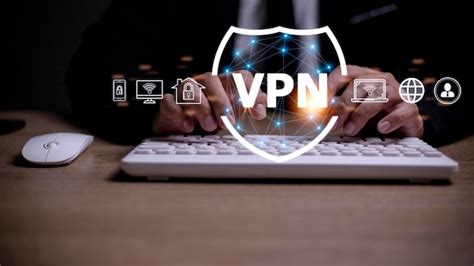 Premium Photo Vpn Secure Connection Concept Person Using Virtual Private Network Technology To