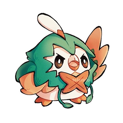 Rowlet And Decidueye Pokemon Drawn By Teletelo Danbooru