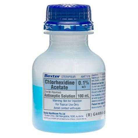 Chlorhexidine Acetate 0 1 W V Solution Trugrade Medical Supplies