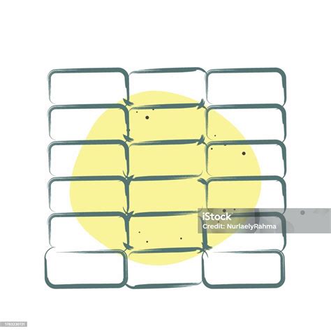 아이콘 벽 빌딩 재질 기호와 관련이 있습니다 색상 별점 스타일 심플한 디자인 편집 가능 간단한 일러스트레이션 가정 난방에 대한 스톡 벡터 아트 및 기타 이미지 Istock