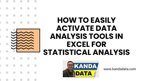 How To Easily Activate Data Analysis Tools In Excel For Statistical