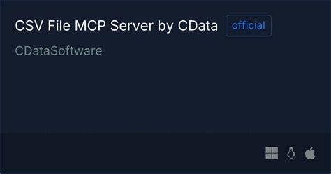 Csv File Mcp Server By Cdata Glama