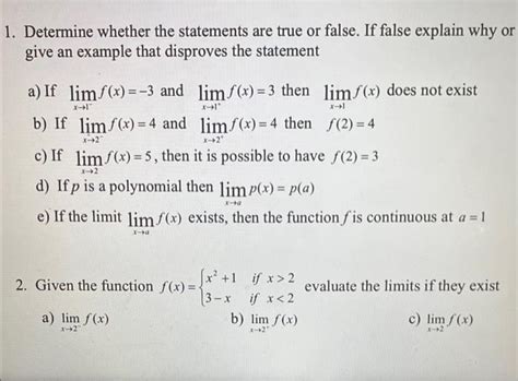 solved determine whether the statements are true or false