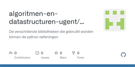 Github Algoritmen En Datastructuren Ugentpython Libs De Verschillende Bibliotheken Die