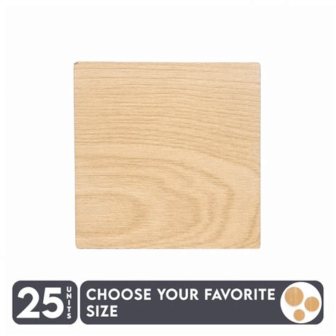 25 Units Wood Square 316 Thick Wood Color Size 35 Made In Usa