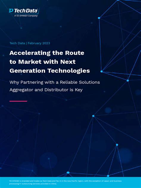Accelerating The Route To Market With Next Generation Technologies Techdata Pdf Cloud