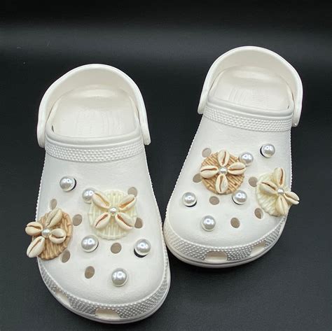 Croc Charms 14pcs Sea Shell Pearl Set Charms For Crocs Etsy