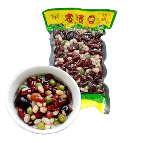 蜜蜜豆多彩蜜豆糖纳豆原料面包奶茶八宝粥雪糕馅料蜜渍豆350gX2包 虎窝淘
