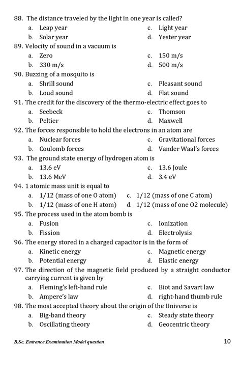 Bsc Entrance Exam Model Question Answer 2081 Neb Notes Iswori Education