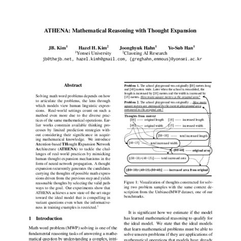 Athena Mathematical Reasoning With Thought Expansion Acl Anthology