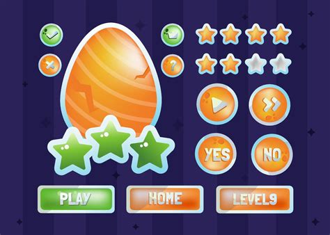 Vector Game Template Gui Kit Interface Log In Page Elements 5238487 Vector Art At Vecteezy