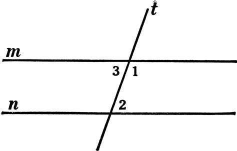 2 Lines Cut By A Transversal ClipArt ETC