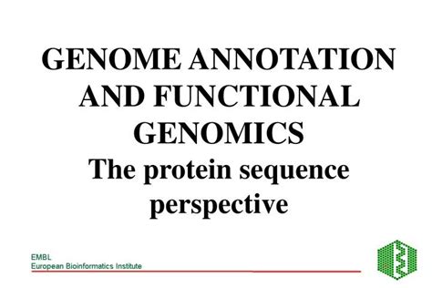 Ppt Genome Annotation And Functional Genomics The Protein Sequence