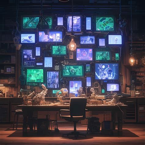 Premium Photo Inspiring Inventions Wall Innovative Tech Haven