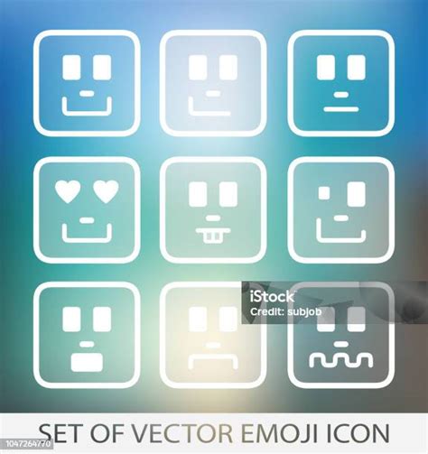그래픽 이모티콘의 집합입니다 Emoji의 컬렉션입니다 아이콘 미소 흰색 배경에 고립 된 벡터 일러스트 레이 션 감정에 대한 스톡 벡터 아트 및 기타 이미지 Istock