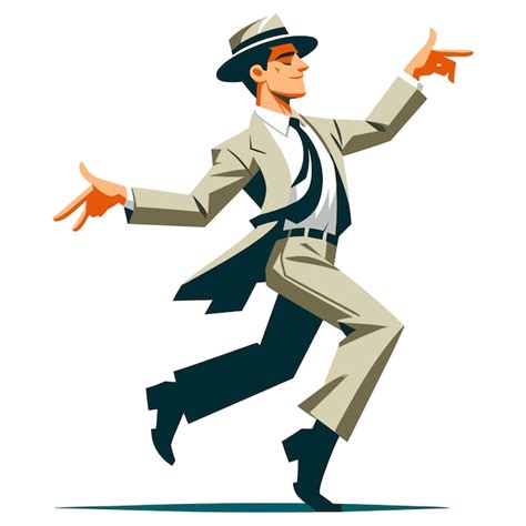 Premium Vector Cartoon Dancing Man Vector Illustration