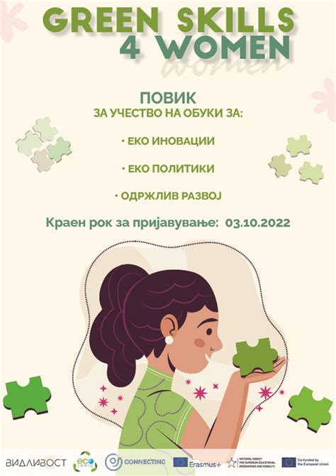 Повик за учество на обуки Green Skills 4 Women Eco Logic