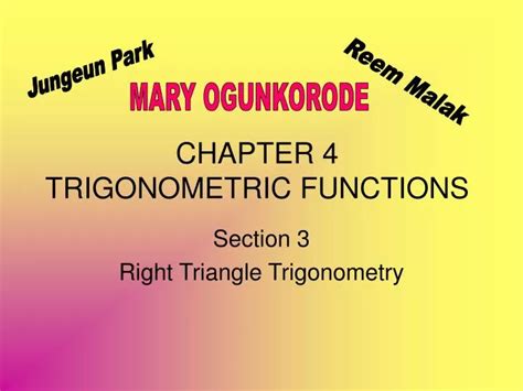 PPT CHAPTER 4 TRIGONOMETRIC FUNCTIONS PowerPoint Presentation Free Download ID 3911361