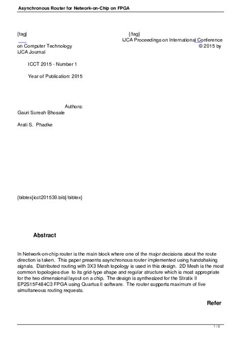Pdf Asynchronous Router For Network On Chip On Fpga
