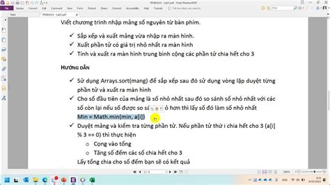 Mob1014 Java1 Lab3 Bài 3 Quản Lý Mảng Trong Java Nhập Mảng Xuất Mảng Sắp Xếp Mảng Youtube