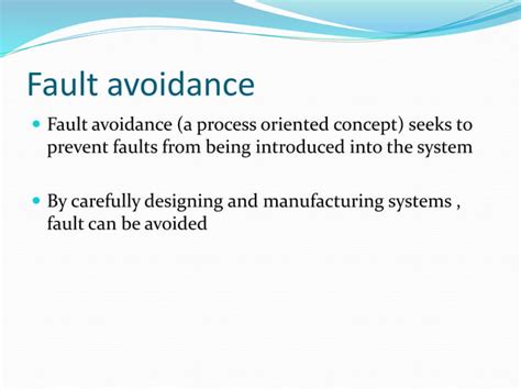 Fault Avoidance And Fault Tolerance Pptx