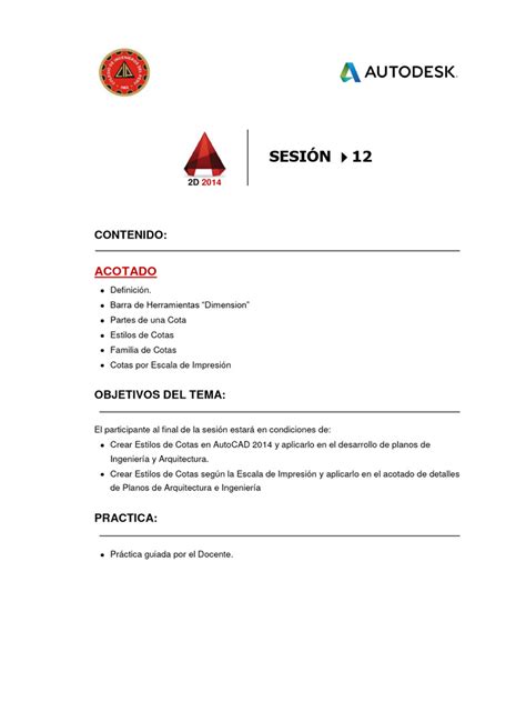 Sesion 12 Manual Autocad 2d 2014 Pdf Cad Automático