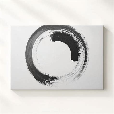 Dopaprint Unframed Paper Poster Enso Zen Circle Wall Art Minimalist Ink Of Presence And Modern Art
